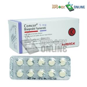 Jual CONCOR 5MG TABLET 10`S/BISOPROLOL/DARAH TINGGI/HIPERTENSI/JANTUNG ...
