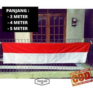 Jual Bendera Merah Putih Panjang Lurus Bendera Indonesia Panjang 3 ...