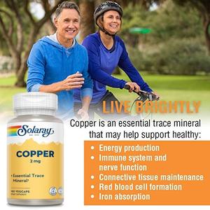 Jual Solaray Copper 2 mg Healthy Red Blood Cell Formation Immune and ...