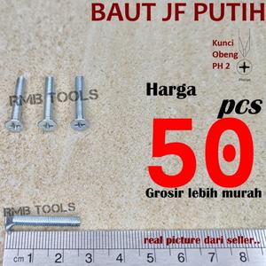 Jual M4x25 BAUT JF FLAT HEAD VERSENG GALVANIS OBENG PLUS Machine Screw ...