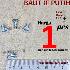 Jual M6x12 BAUT JF FLAT HEAD VERSENG M6 OBENG PLUS Machine Screw M6 ...