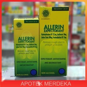 Jual allerin expectorant sirup / obat batuk berdahak dan pilek - 120 ml ...