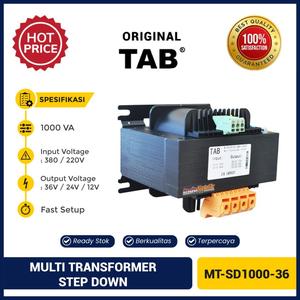 Jual Trafo Step Down 1000VA MT-SD1000-36 TAB - Output 36V-24V-12V Best ...