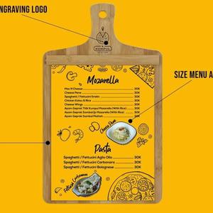 Jual Dijual Wooden Menu Board / Tatakan Menu Kayu / Alas Menu Terbaru ...