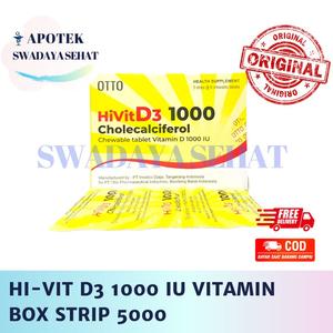 Jual HI-VIT D3 1000 IU Vitamin Box Strip Tablet 5000 Variasi Hivit Hi ...