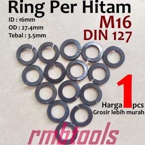 Jual M16 Ring Per Besi Baja Hitam / Ver Spring Washer Lock Black M16 ...