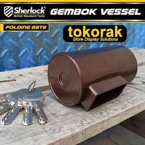 Jual GEMBOK VESSEL FOLDING GATE SHERLOCK GEMBOK TABUNG RUKO GUDANG TOKO ...