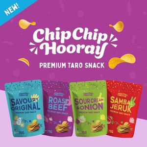 Jual CHIP CHIP HOORAY 75g Premium Taro Snack - Keripik Cemilan Diet ...