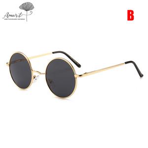 Jual Vintage Bulat Retro Kacamata Hitam Logam Lingkaran Bingkai Kasual ...