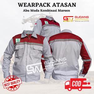 Jual Bagus Uniform - Pakaian Kerja Seragam Proyek Warna Abu Muda Maroon ...