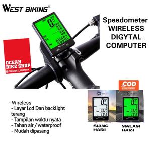 Jual WEST BIKING BIKE Speedometer Sepeda Computer Wireless Digital LCD ...