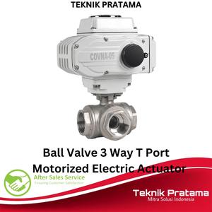 Jual Motorized Electric Actuator On Off Ball Valve 3 Way T Port 3/4 Inch - AC 220 - Jakarta ...