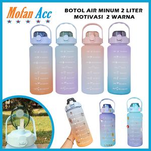 Jual #SHG Botol Air Minum Motivasi 2 Liter / Botol Minum VIRAL Tritan ...