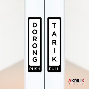 Jual Sign Board Akrilik Dorong Tarik Pintu Acrylic Dinding Tulisan ...