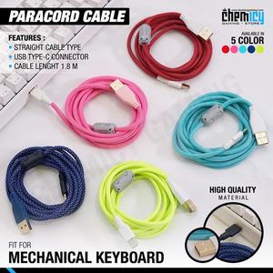 Jual Paracord Cable Usb Type-c Detachable For Mechanical Keyboard ...