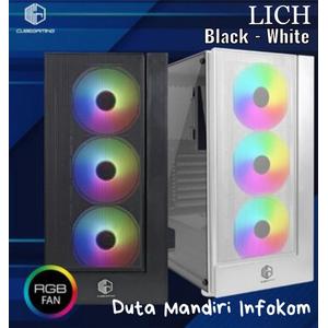 Jual sale Cube Gaming LICH Black - Tempered Glass ATX Gaming Case Free ...