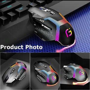 Jual HKS RYRA Wireless Mouse Ergonomic RGB Gaming Mouse Silent Click ...