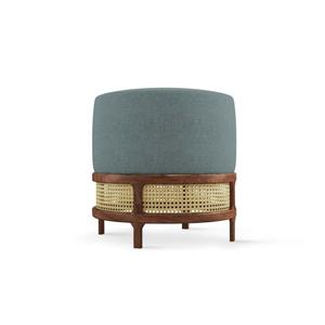 Jual Stool Rotan Retro Puff Rotan Retro Kayu Jati Finishing Walnut ...