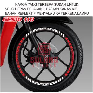 Jual Stiker Velg Motor Honda Genio 110 Cutting Sticker Pelk Variasi ...