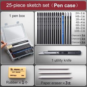 Jual Gaya 25 Buah Set Pensil Sketsa Kit Sketsa Gambar Profesional ...