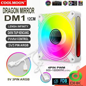 Jual FAN COOLMOON ARGB DRAGON MIRROR DM1 12CM kipas ARGB PWM INFINITY ...