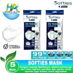 Jual Masker Softies 3D Surgical Model KF94 SASET/ Softies 3D 4ply ...