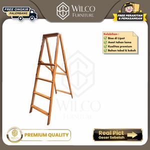 Jual Tangga Lipat Kayu 2 Meter Tangga Kayu Custom 4 Wide Step Pijakan ...