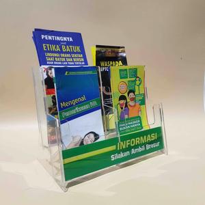 Promo Akrilik Tempat Leaflet / Rak Leaflet / Tempat Brosur - Jakarta ...