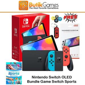 Jual Nintendo Switch OLED Console Neon Red Blue White Putih Bundle Game ...