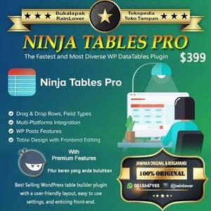 Jual WP Ninja Table Pro Original - Plugin Tabel Wordpress Unlimited - 1 ...