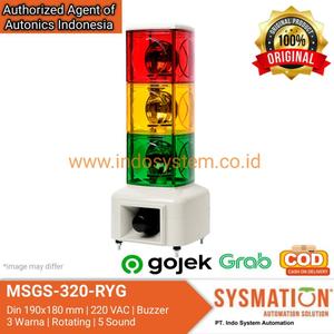 Jual Autonics Indicator Lamp MSGS-320-RYG Menics, 220 VAC - Kota Depok ...