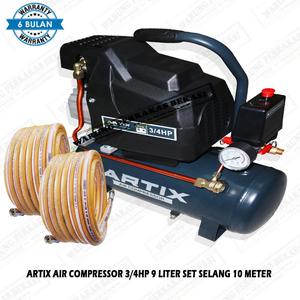 Jual JUAL LENGKAP ARTIX 3/4HP 9L DA-0709 Mesin Mini Kompressor Listrik ...
