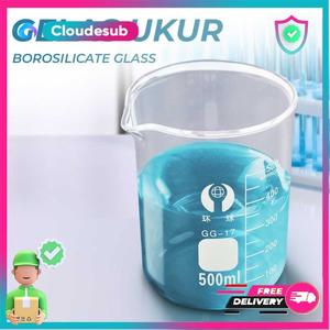 Jual gelas takar ukur kaca lab kimia borosilicate glass tahan panas ...
