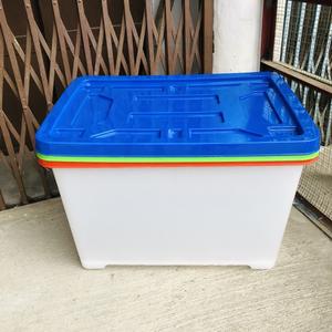 Jual Kontainer Container Box plastik putih + roda ukuran 125 Liter (P ...