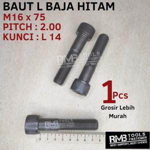 Jual Baut L Baja Hitam M16 x 75 / Socket Cap Screw Baut L Grade 12.9 M16 - Kota Tangerang ...