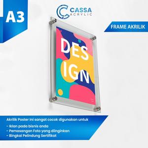 Jual FRAME / BINGKAI / DISPLAY POSTER / MADING AKRILIK UKURAN A3 - Kota ...