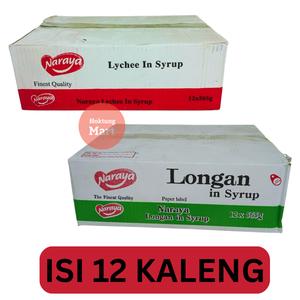 Jual Naraya Longan Lychee 1 Karton Dus isi 12 Kaleng Buah Kelengkeng ...