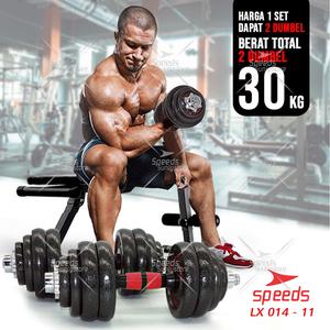 Jual SR160 SPEEDS Dumbell Barbel dumbel Set 30Kg Tiang Angkat Beban ...