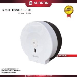 Jual SUBRON Kotak Tisu Roll Box Besar Plastik Putih Hitam Tissue Bulat ...