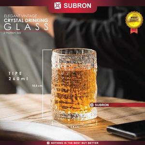 Jual SUBRON Crystal Drinking Glass Elegant Vintage Gelas Kaca Rustic ...