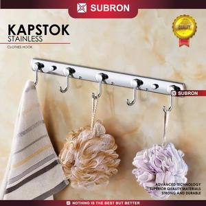Jual SUBRON Kapstok Hanger Stainless Steel 5 Kait 5 Pilihan Model - E ...