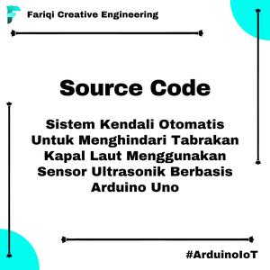 Jual Source Code [19] Kendali Otomatis Kapal Sensor Ultrasonik Arduino ...
