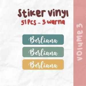 Jual Stiker Label Nama Stiker Buku Isi 51 pcs/set // 3 warna vol.3 ...