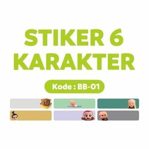 Jual STIKER 6 KARAKTER // BB-01 // Waterproof // Kain // BLUESTIKER ...