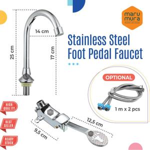 Jual Premium Marumura Kran Injak Wastafel Keran Angsa Model Pedal Injak ...