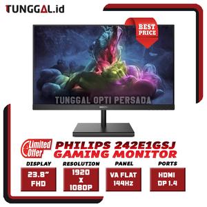 Jual PHILIPS 242E1GSJ MONITOR GAMING 24" 144Hz 1ms FHD FreeSync HDMI DP ...