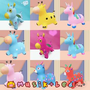 Jual Mainan Jumping Animal Music+Led Big Animal Kuda Jumping Unicorn ...