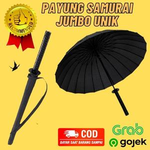 Jual Payung Unik Lipat Jumbo Hitam Polos Payung Besar Bentuk Samurai ...