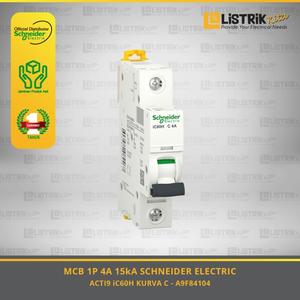 Jual MCB Schneider ACTI9 IC60H 10 kA, 15 kA 1P 4A C - A9F84104 - Jakarta Timur - TOKO ...
