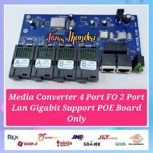 Jual Media Converter 4 Port Fiber Optik 2 Port LAN Gigabit POE Board Only - Jakarta Barat - aep ...